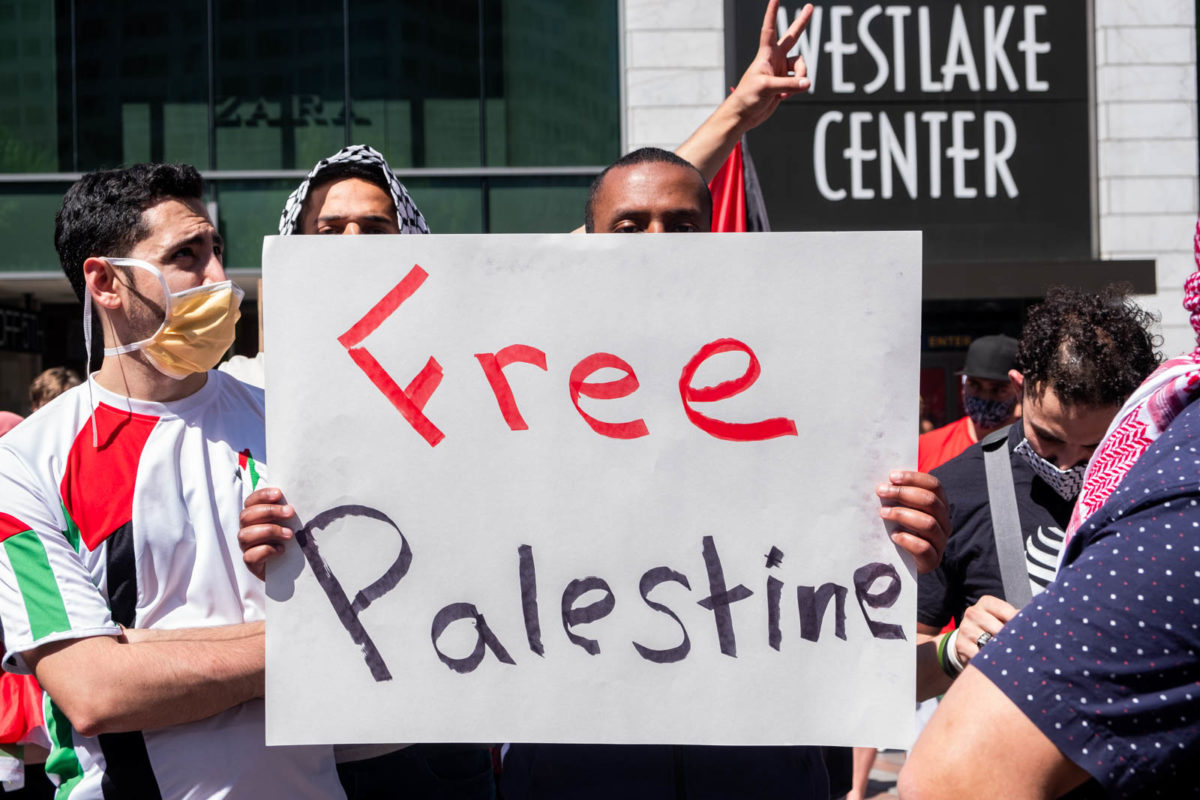 Solidarity with Palestine rally held at Westlake Center – The Seattle ...